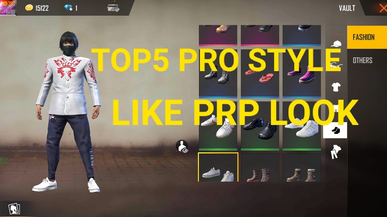 TOP 5 DRESS COMBINATION PRO STYLE IN FREE FIRE BATTLEGROUND - YouTube