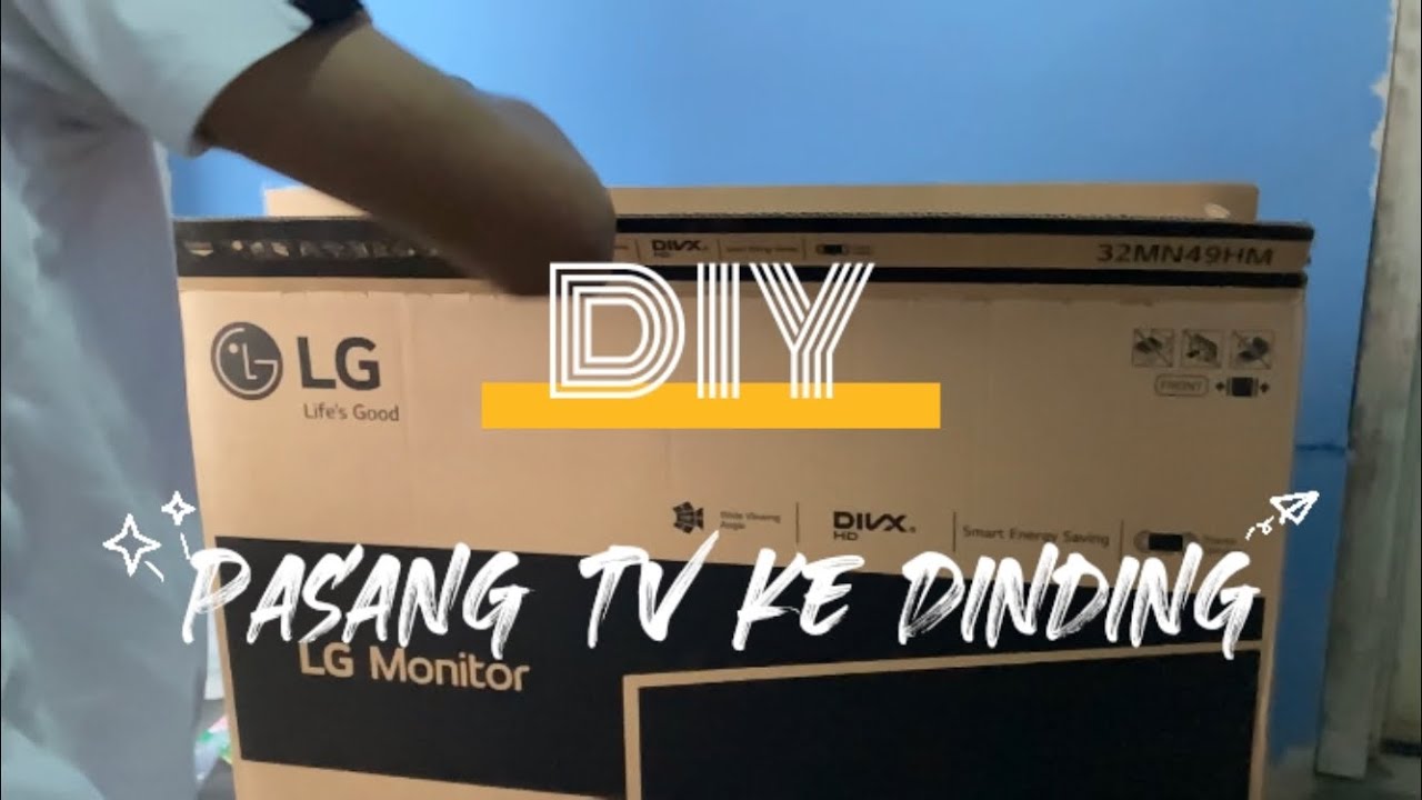 DIY: Pasang TV/Monitor PC Tempel ke Dinding Pakai Bracket TV - YouTube