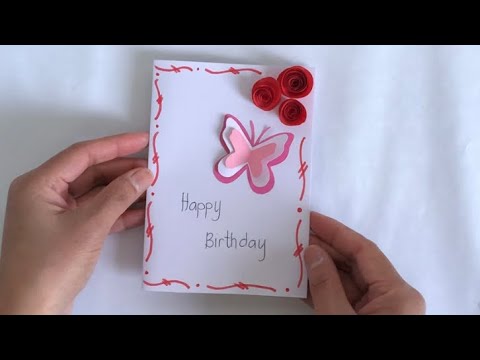 HOW TO MAKE AN EASY BIRTHDAY CARD | CARD MAKING | PAPER CRAFT - YouTube