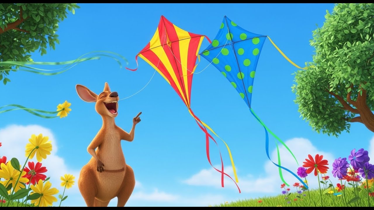 The Kangaroo Who Counted Kites | Educational Nursery Rhymes & Kids ...