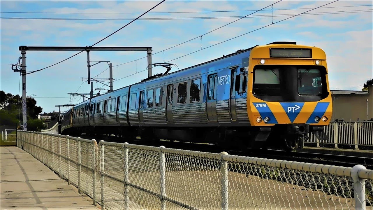 Comeng Trains at the Upfield Rail Overpass - YouTube