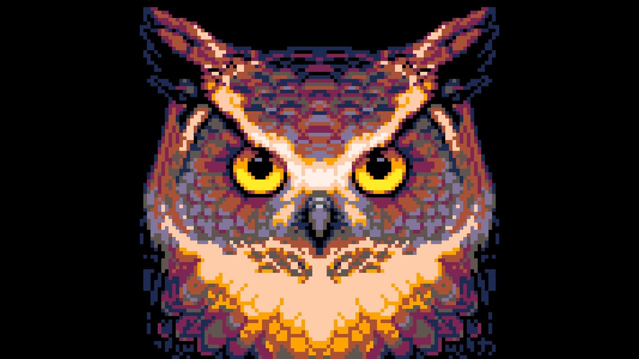Pixelart Owl Process - YouTube
