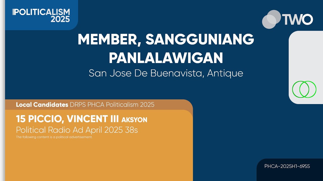 PICCIO, VINCENT III (AKSYON) Political Radio Ad April 2025 38s (SJDB ...