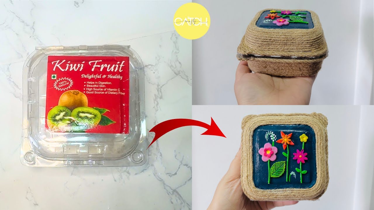DIY Accessory Box from kiwi fruit box|Best Out Of Waste - YouTube