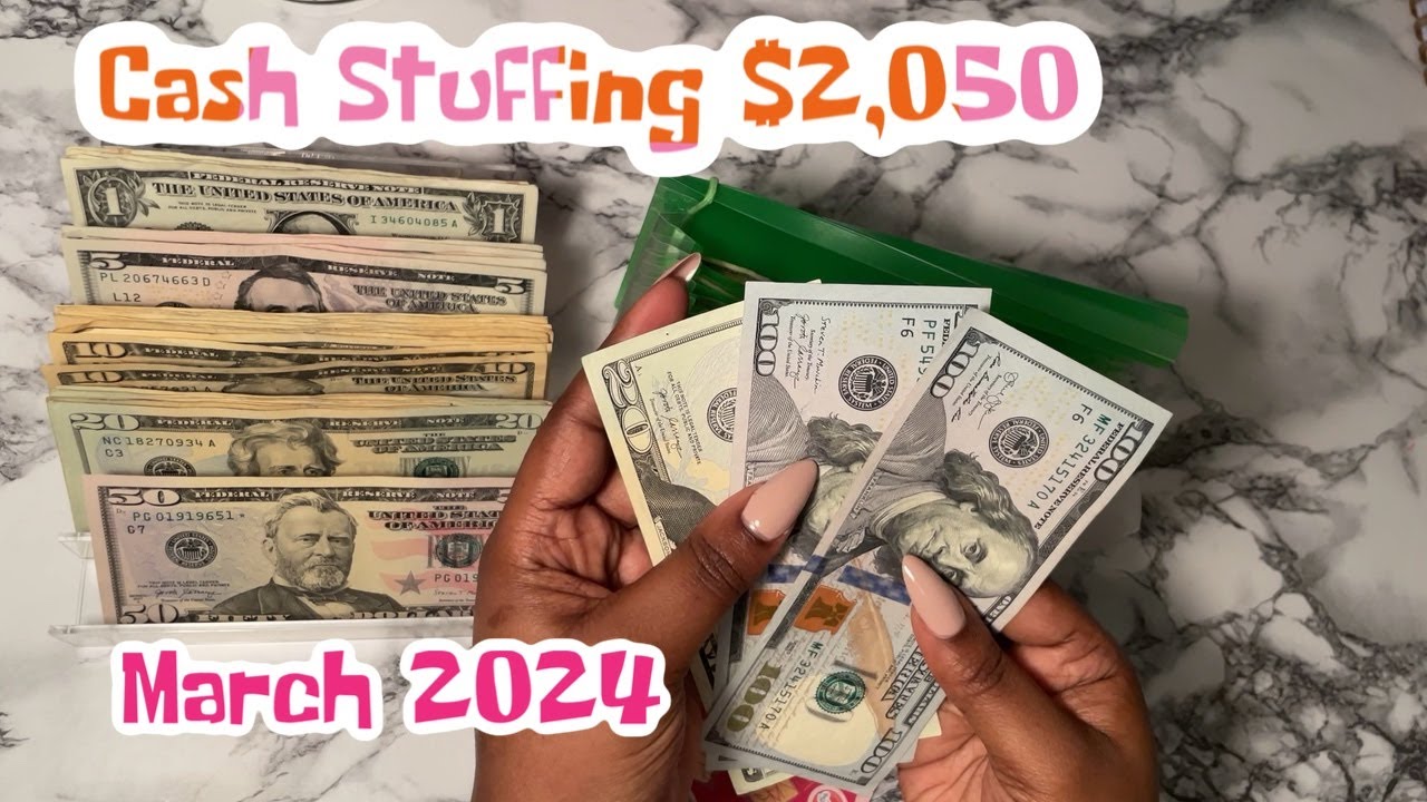 Cash Stuffing $2,050| Completing a digital savings challenge + adding ...