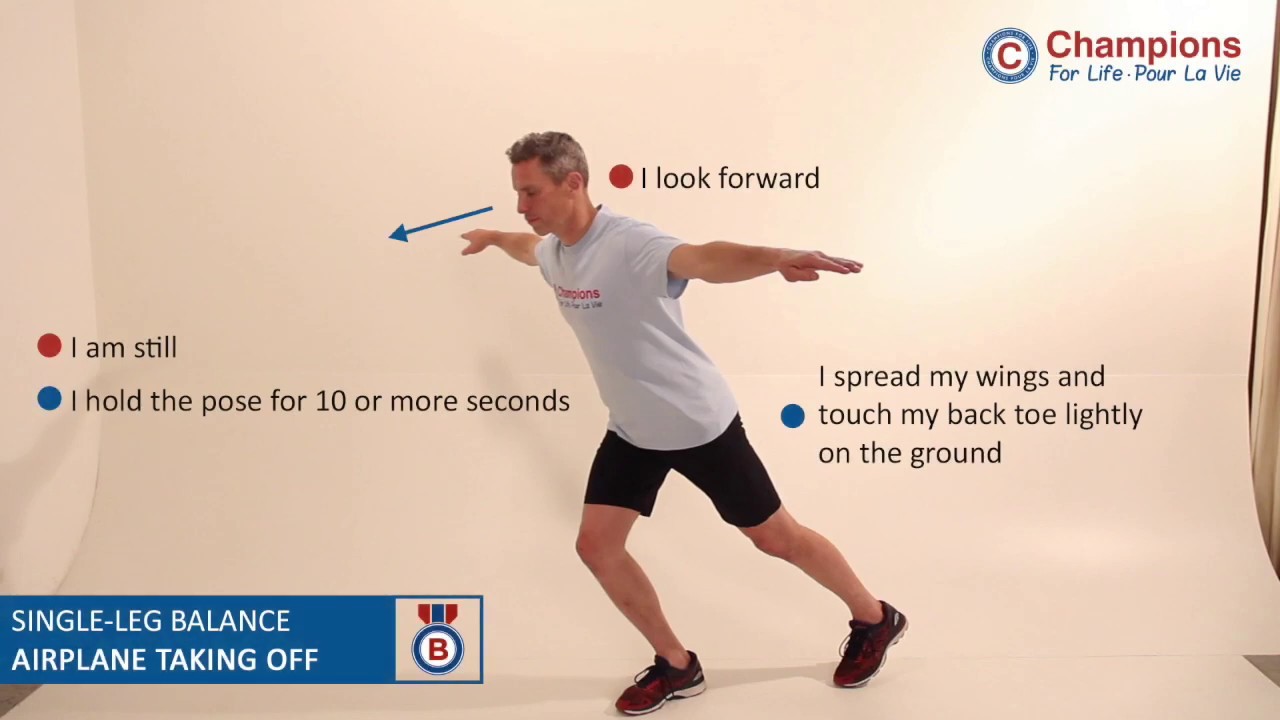 5. Single-Leg Balance | Airplane Taking Off - YouTube