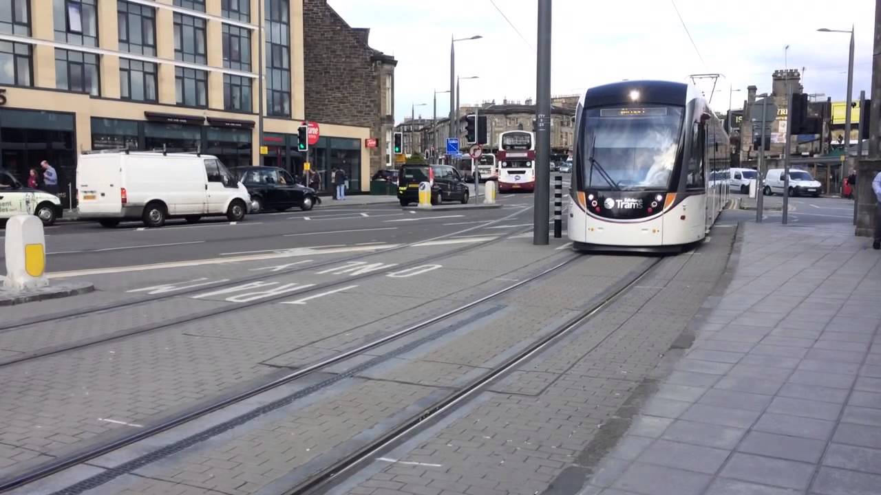 Edinburgh Trams No.255 Arriving at Haymarket - YouTube