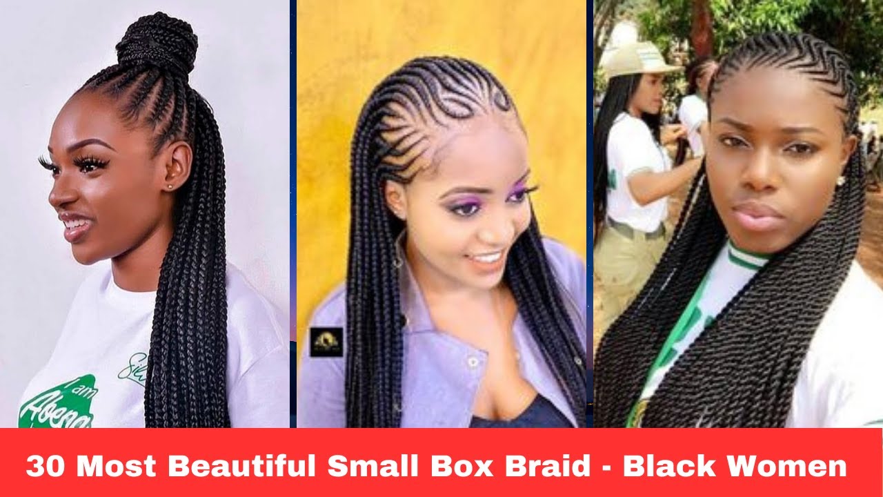 30 Most Beautiful Small Box Braid Hairstyles Ideas To Try - YouTube