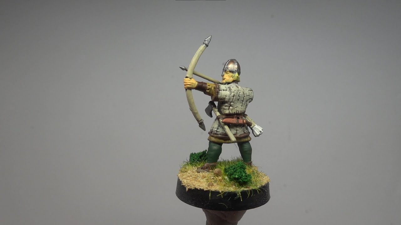 Lets Paint Saxon bowman in padded armour - YouTube
