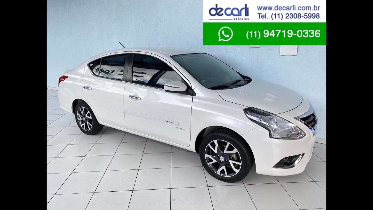 Nissan Versa 1.6 Unique (Flex) Branco Pérola - 2015/2016 - YouTube
