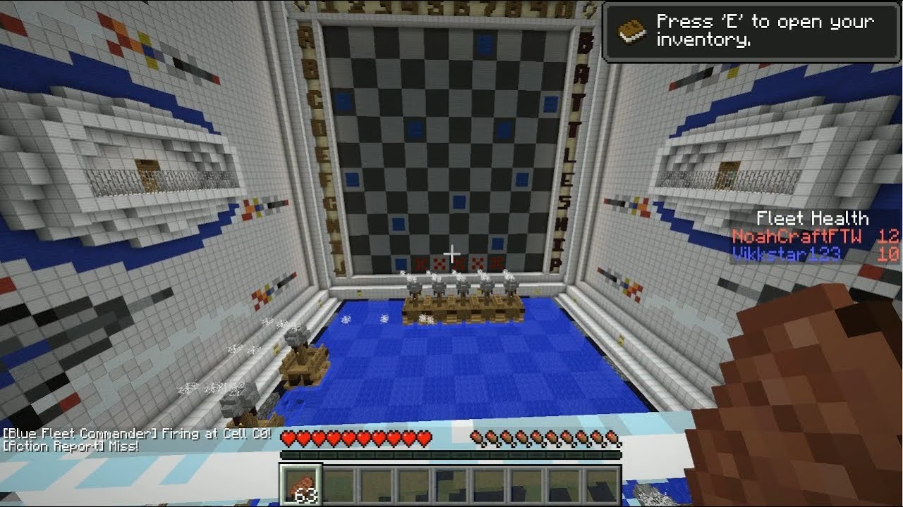 Minecraft Mini Game: BATTLESHIP! w/ Vikkstar & NoahCraft! (Minecraft 1. ...