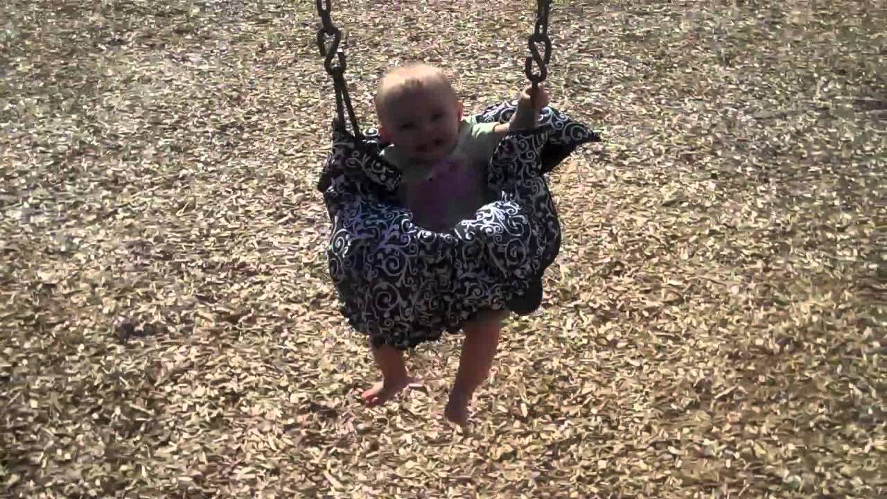 Hailey First Swing - YouTube