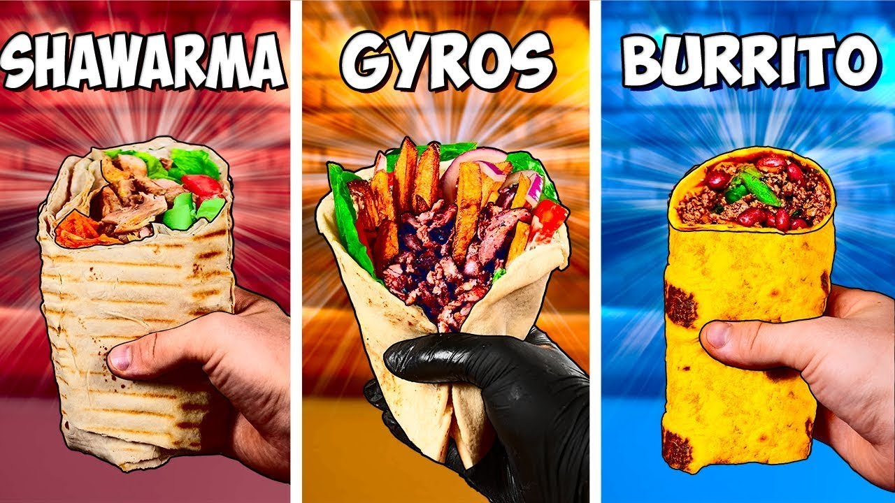 Shawarma vs Gyros vs Burrito by VANZAI - YouTube