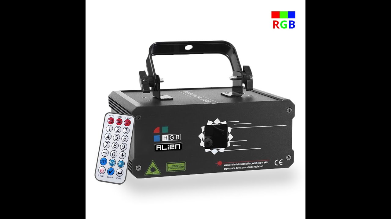ALIEN RGB Animation laser lights - YouTube
