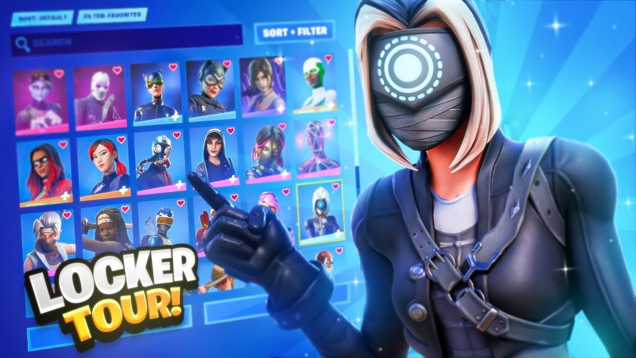 My Fortnite Locker Tour! (220 Skins+) - YouTube