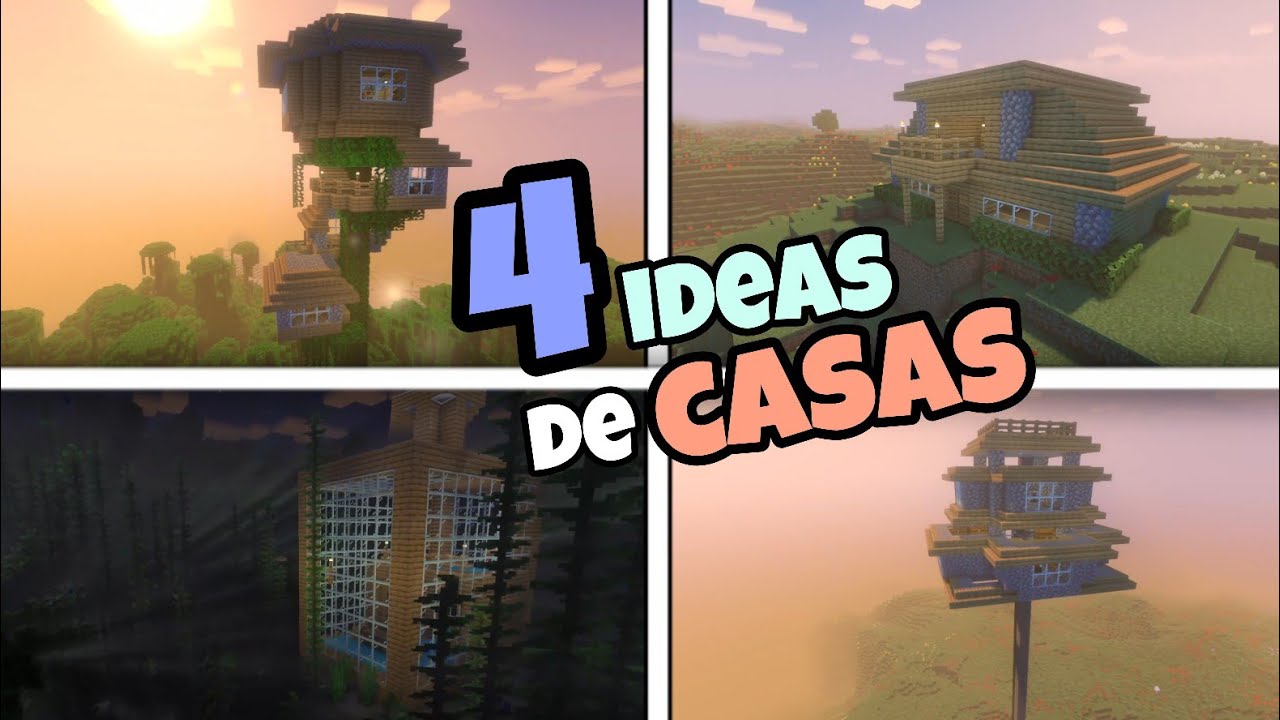 4 ideas de casas en Minecraft: terrestre, aérea, acuática y en un arbol ...