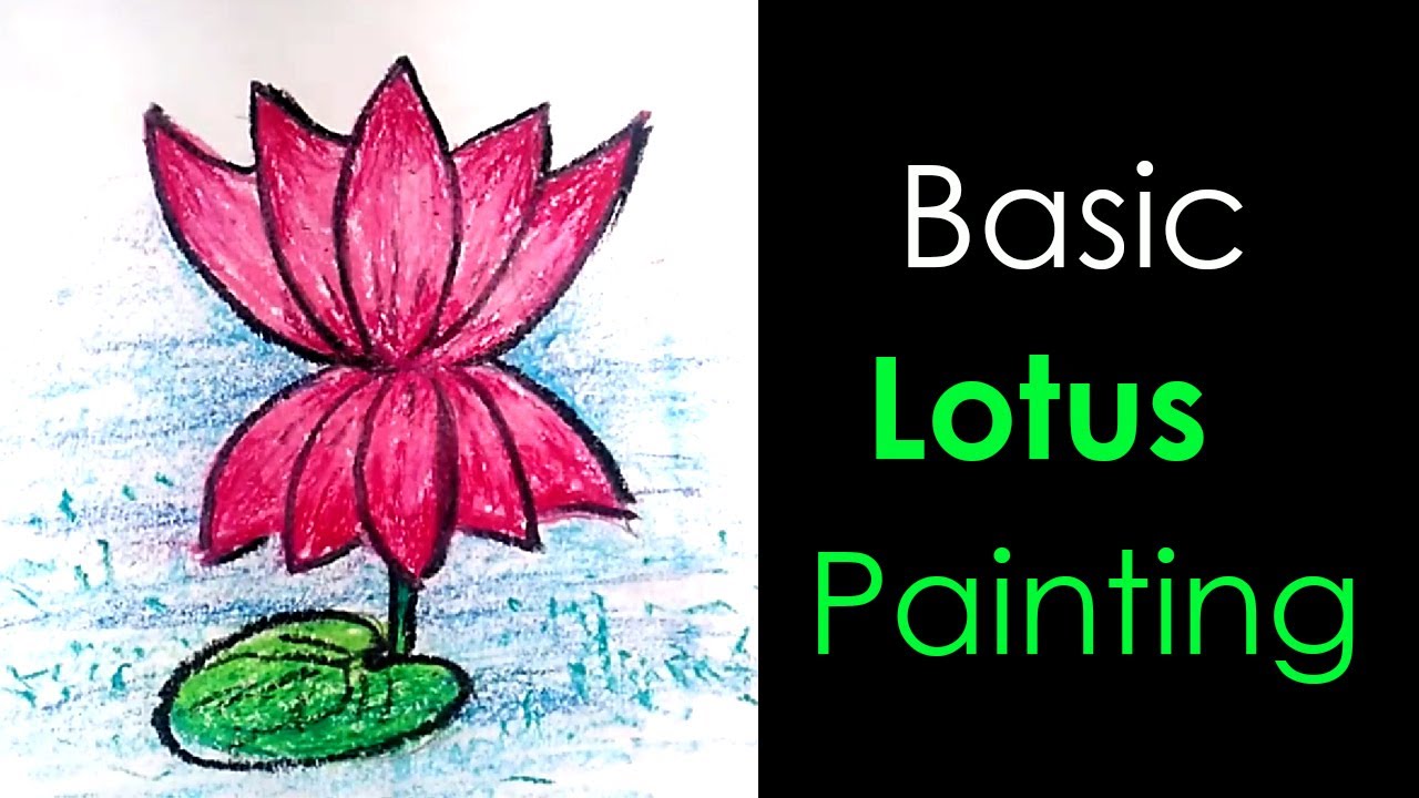 Easy painting for beginners | Lotus painting | Flower Painting | Basic ...