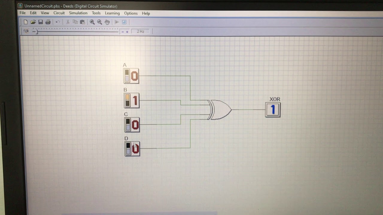 Porta XOR com 4 entradas no DEEDS - YouTube