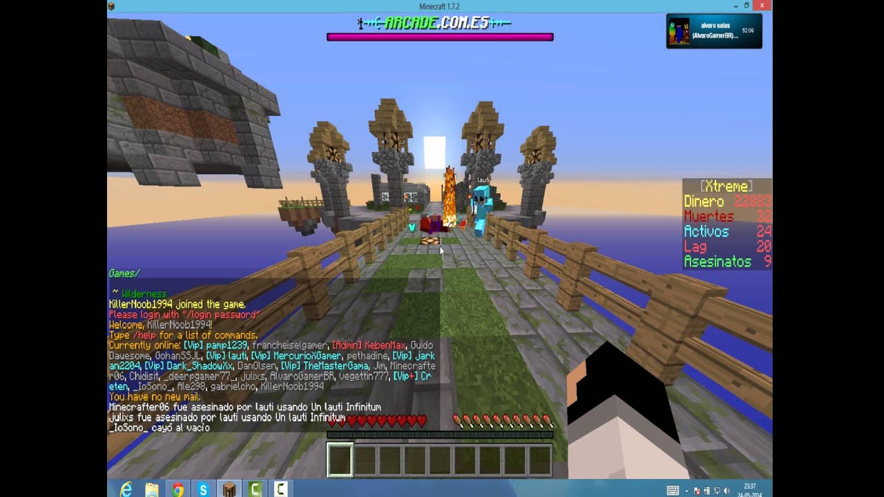 Server Minecraft Arcade Games (No Premium) - YouTube