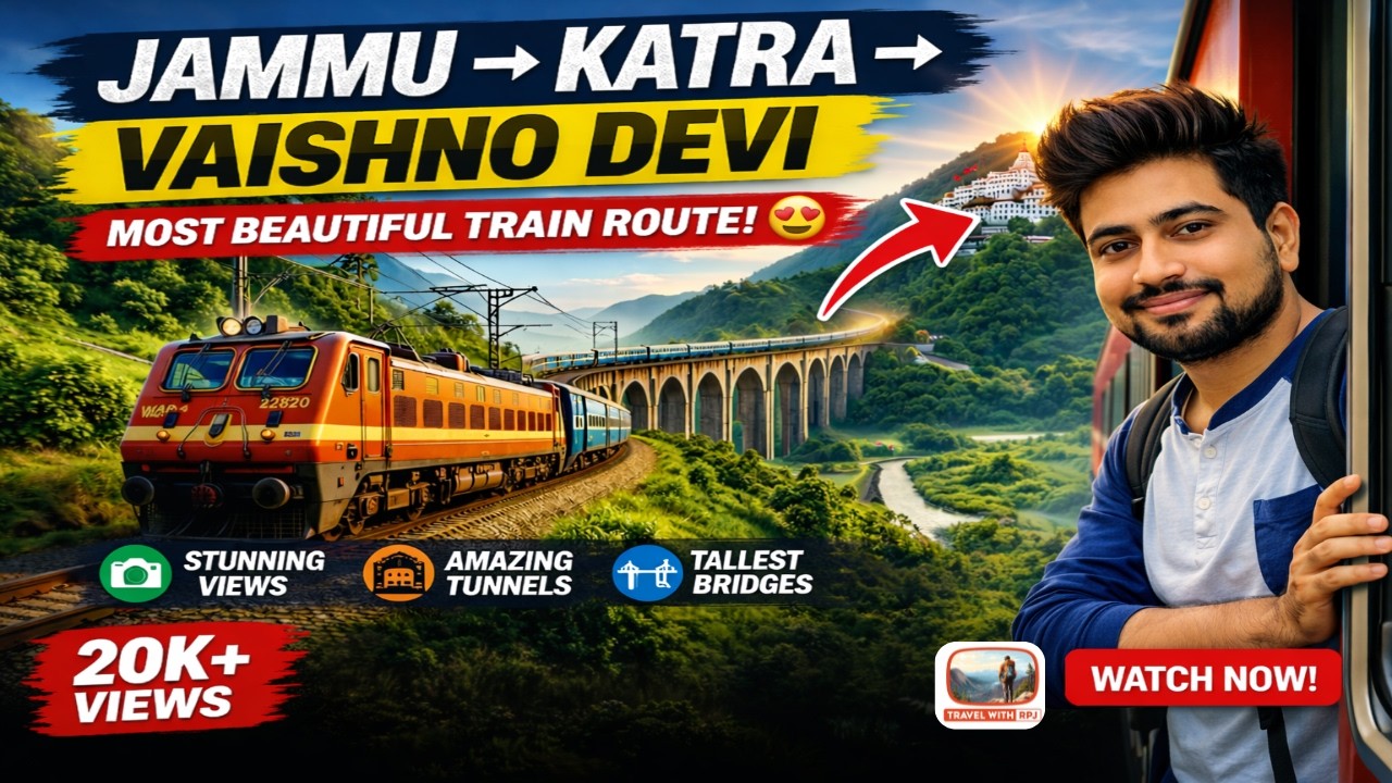Jammu Tawi to Katra Train Journey 🚆 | India’s Most Beautiful Train ...