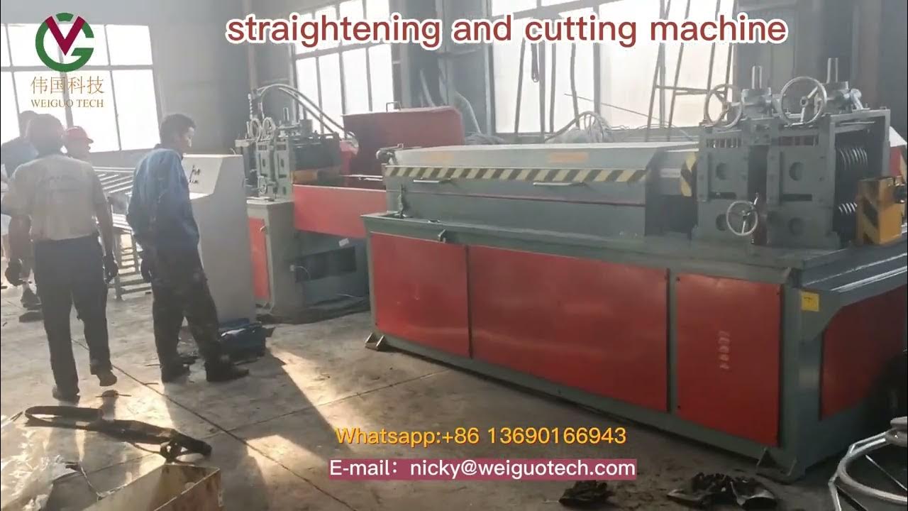 Automatic High speed wire straightening and cutting machine - YouTube
