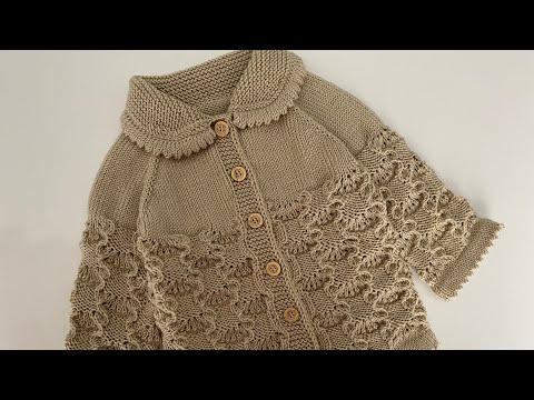 Bebe yakalı istiridye modeli bebek hırka tarifi