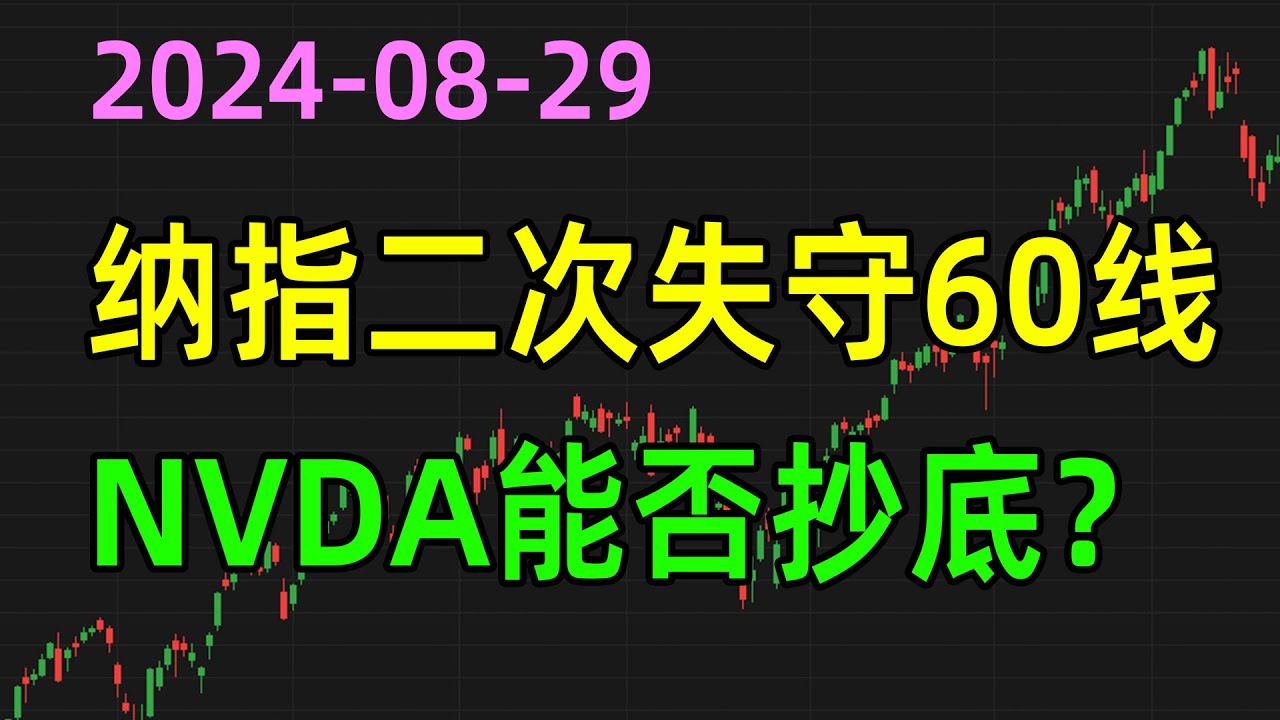 美股收评0829，纳指二次失守60均线，NVDA能否抄底？ - YouTube