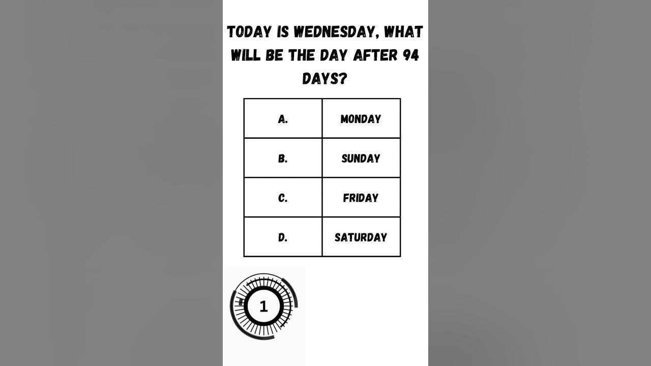 Today Is Wednesday What Will Be The Day After 94 Days Logical today-is-wednesday-what-will-be-the-day-after-94-days-logical
