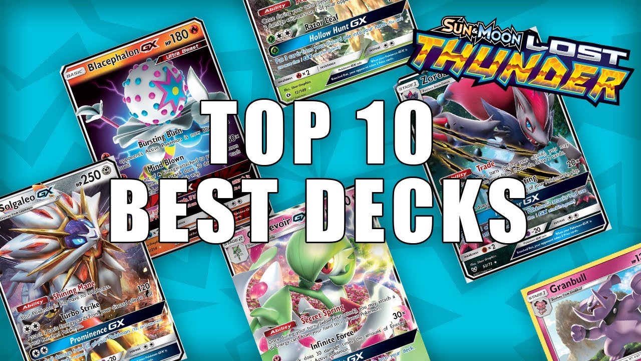 TOP 10 BEST POKEMON DECKS (SUM - Lost Thunder) FOR REGIONALS! [W ...