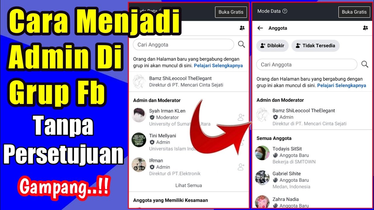 Cara Menjadi Admin Grup FB Tanpa Persetujuan Terbaru 2022 - YouTube
