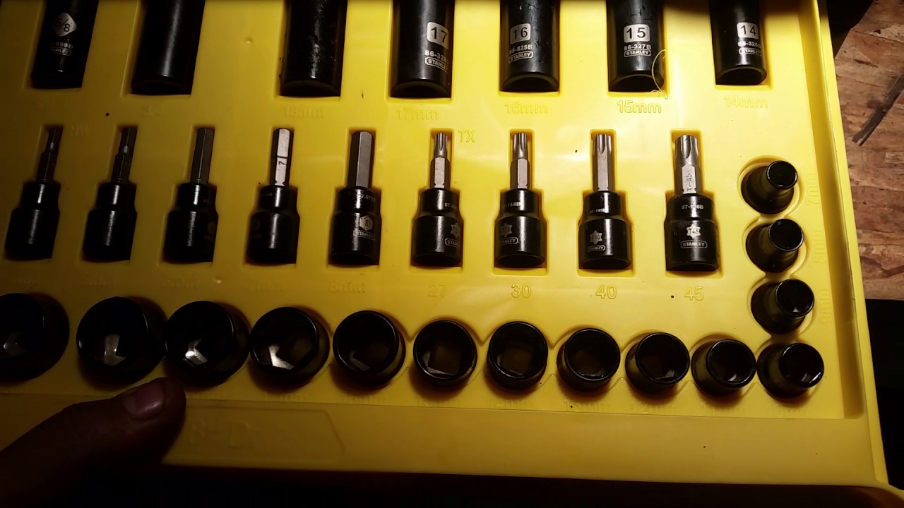 Stanley 203 piece socket set - YouTube