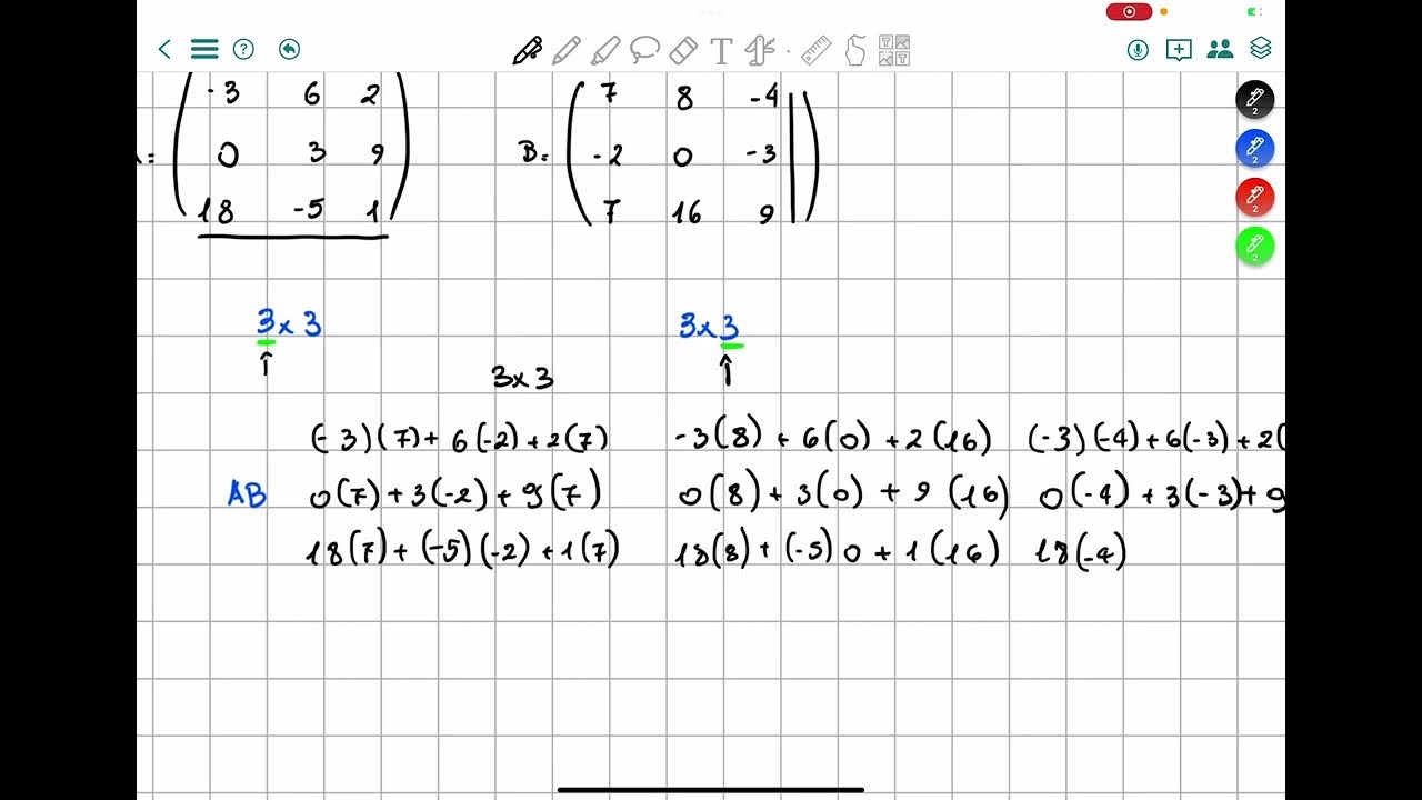 How to multiply a 3x3 matrix - YouTube
