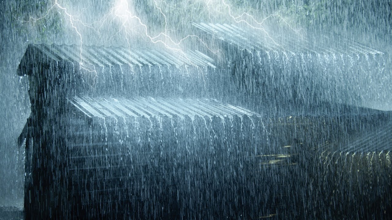 ⚡ Intense Rain Thunderstorm Sounds for Sleeping _ Powerful Rainstorm ...