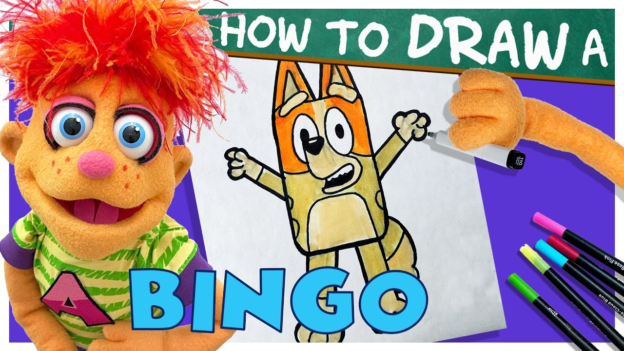 How To Draw Bingo from Bluey | Art Tutorial for Kids | Artie's Show ...