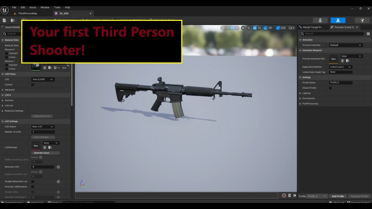 UE5 Third Person Shooter tutorial Pt1 - YouTube