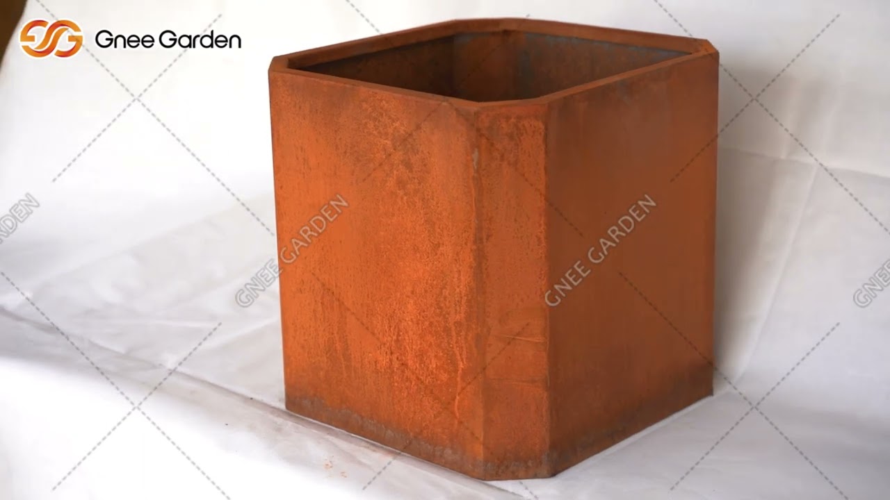 Corten Flower Pot Corten Pot Steel Large Hexagonal Planter - YouTube