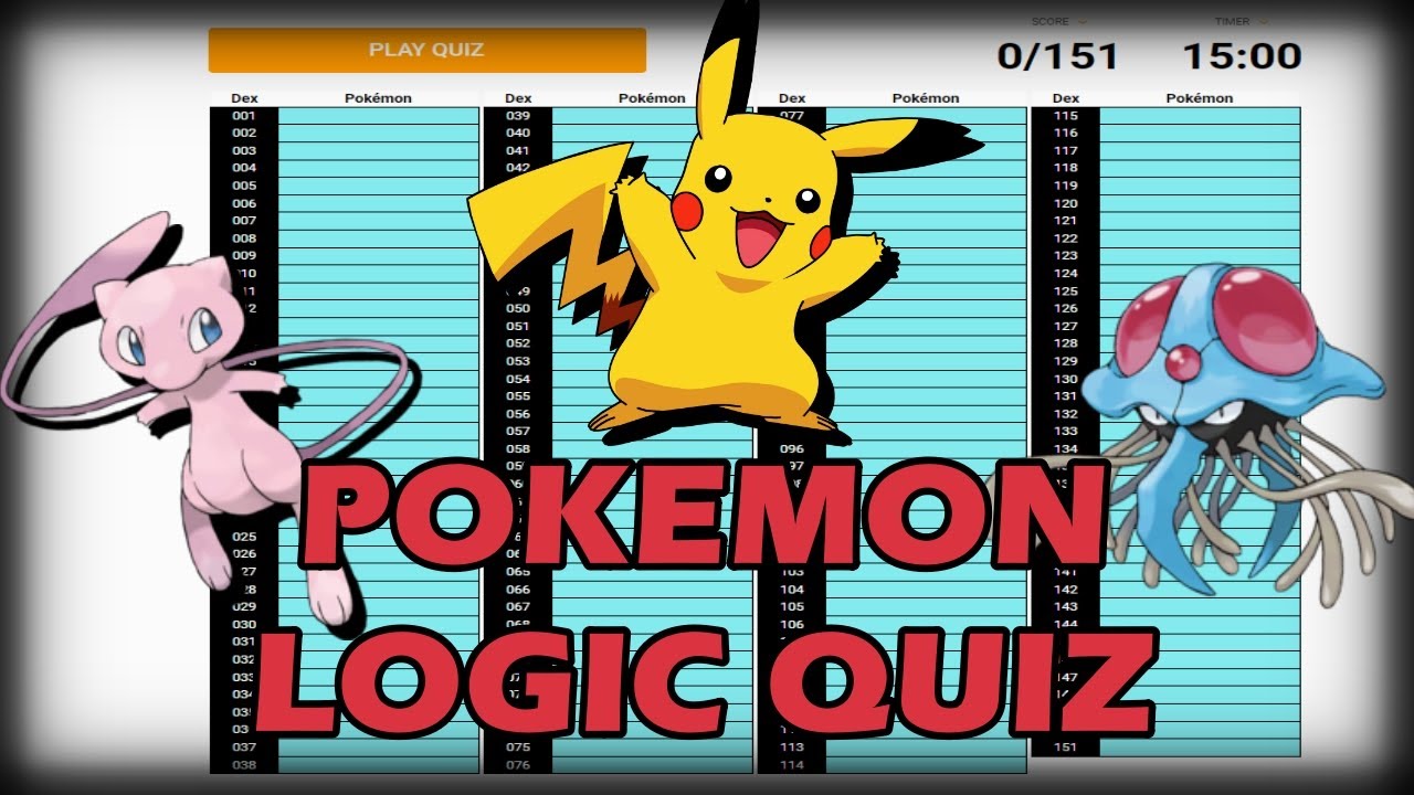 My Hardest Quiz Yet! Pokemon Logic Puzzle! - YouTube