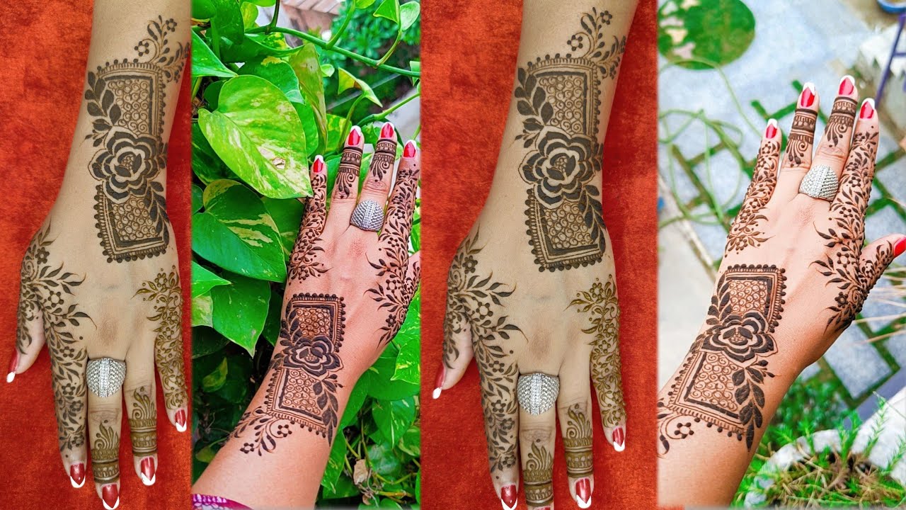 Mehndi design simple and beautiful back hand mehndi/ Arabic mehndi ...