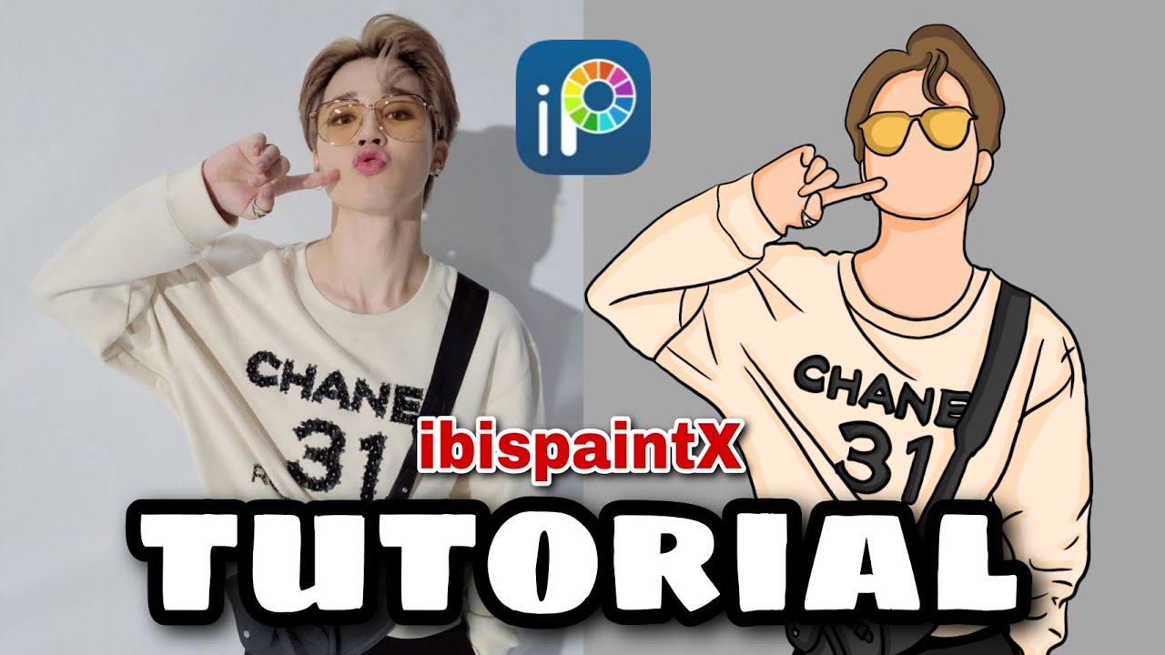 🦋IBISPAINTX TUTORIAL/make your picture into a faceless drawing step by step - YouTube