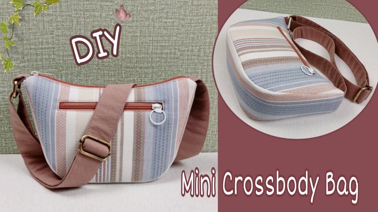 DIY Cara Membuat Tas/Mini Crossbody Bag Tutorial & Pattern - YouTube