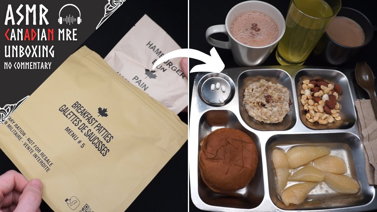 ASMR - Canadian MRE unboxing ( No commentary ) - YouTube