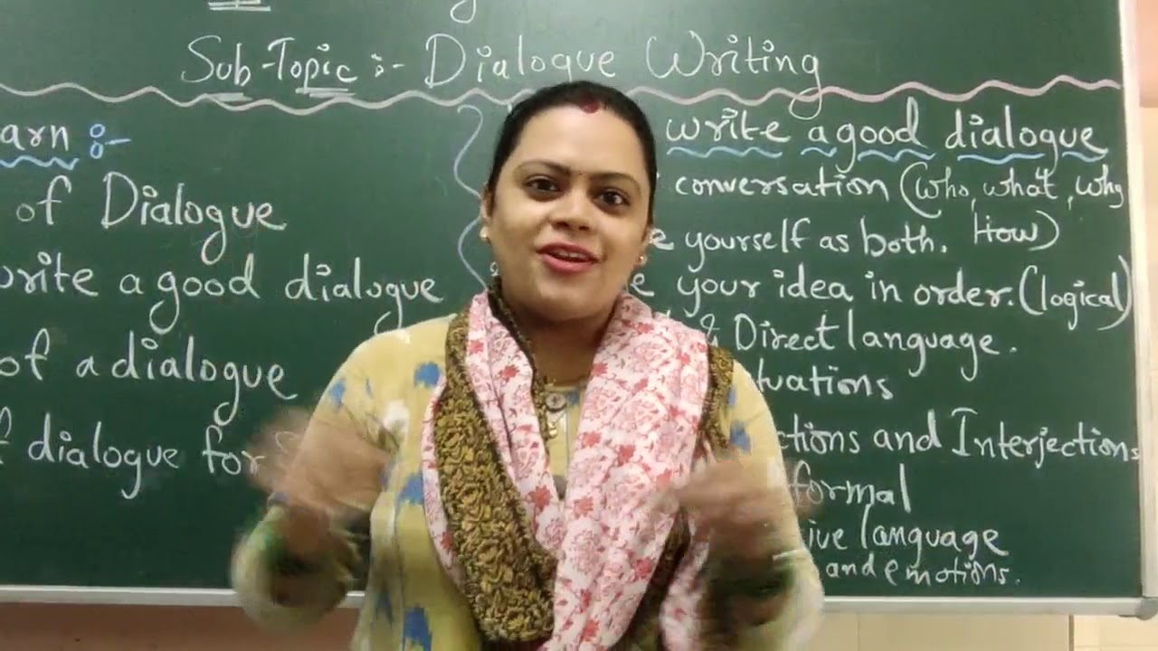 English (MSBSHSE) Writing Skills - Dialogue Writing - for class 8 - YouTube
