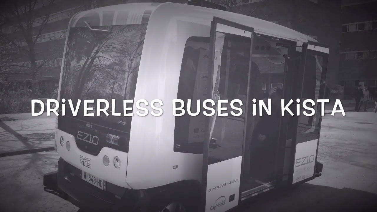 Driverless, 5G automated (IoT), buses in Stockholm, Kista - YouTube