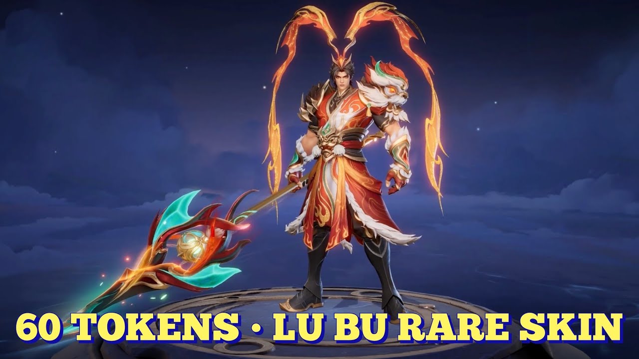 CHINA 60 TOKENS | LU BU RARE SKIN | HONOR OF KINGS - YouTube