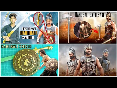 How to make Bahubali sword, Bahubali axe and Bahubali shield with ...