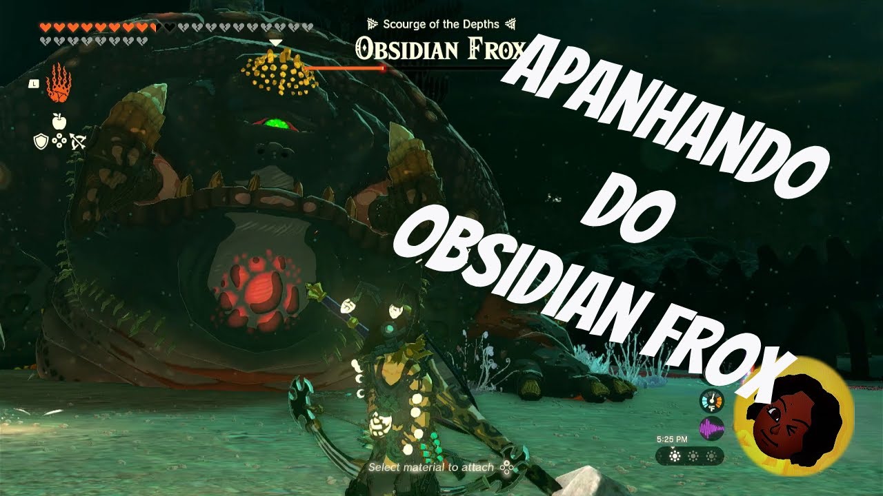 Zelda: TOTK: Apanhando do Obsidian Frox - YouTube