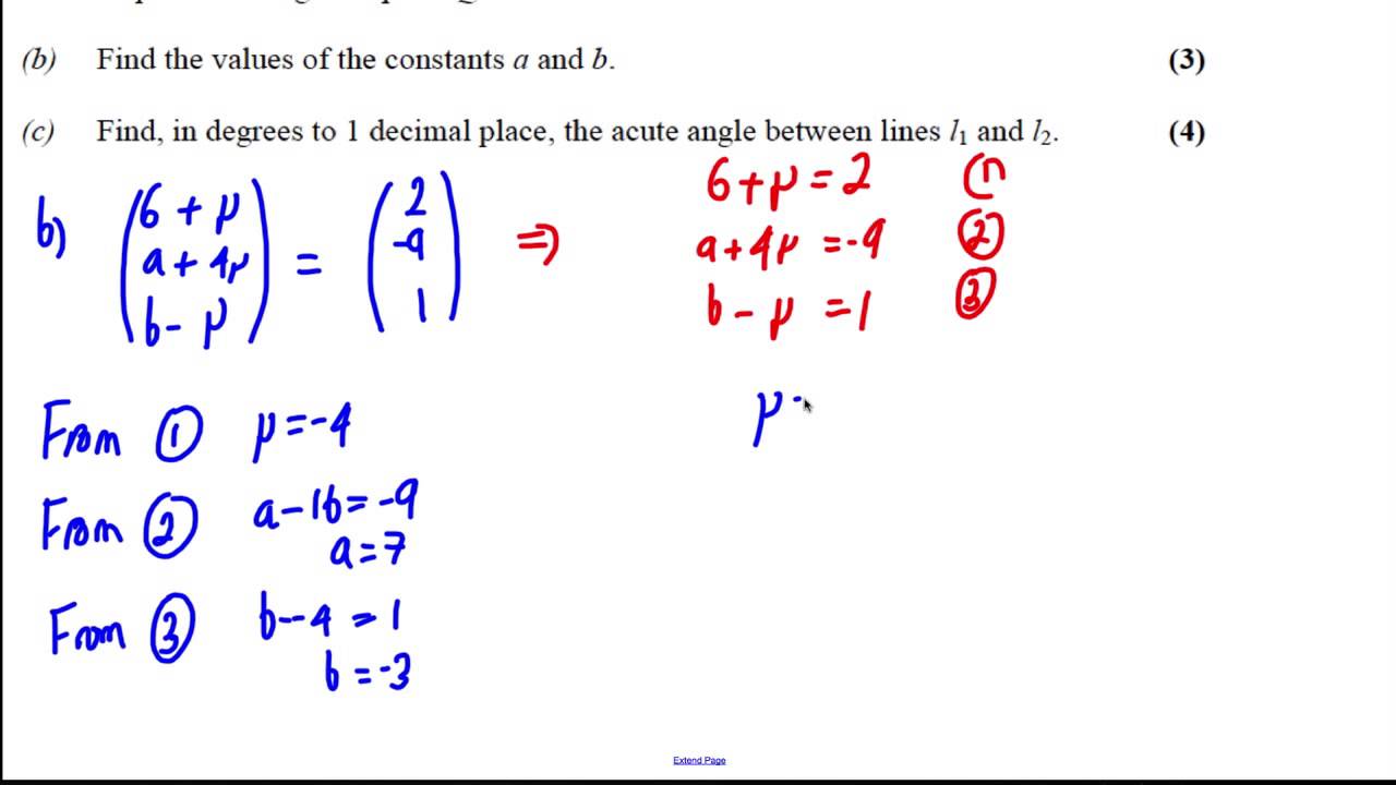 Vectors Exam Style Question 5 - YouTube