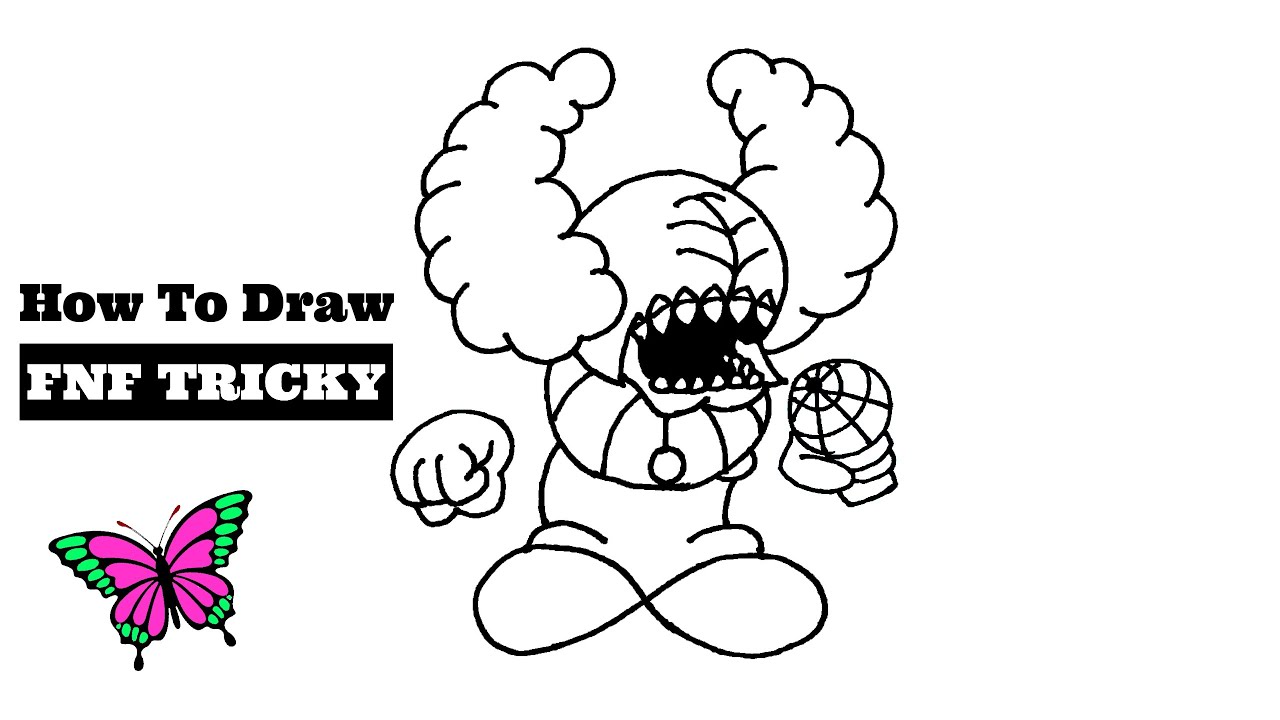 How To Draw FNF | How To Draw Tricky | Friday Night Funkin - YouTube