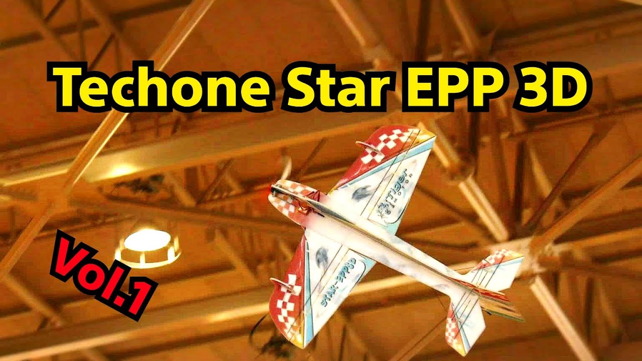 Techone Star EPP 3D RC Airplane Flight indoor Vol.1 PON - YouTube