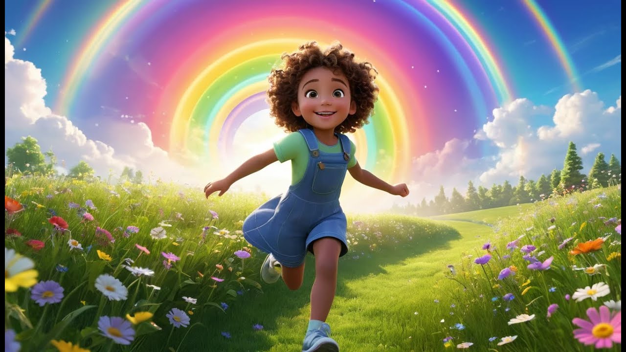 Run Around the Rainbow | Fun Nursery Rhyme for Kids | Sing-Along Song ...